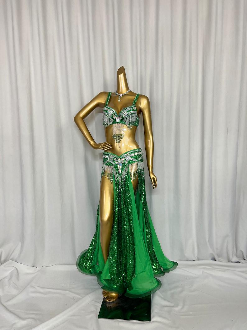 Handmade Sequin Belly Dance Samba Costumes Bra Belt Skirt Shakira Dance ...
