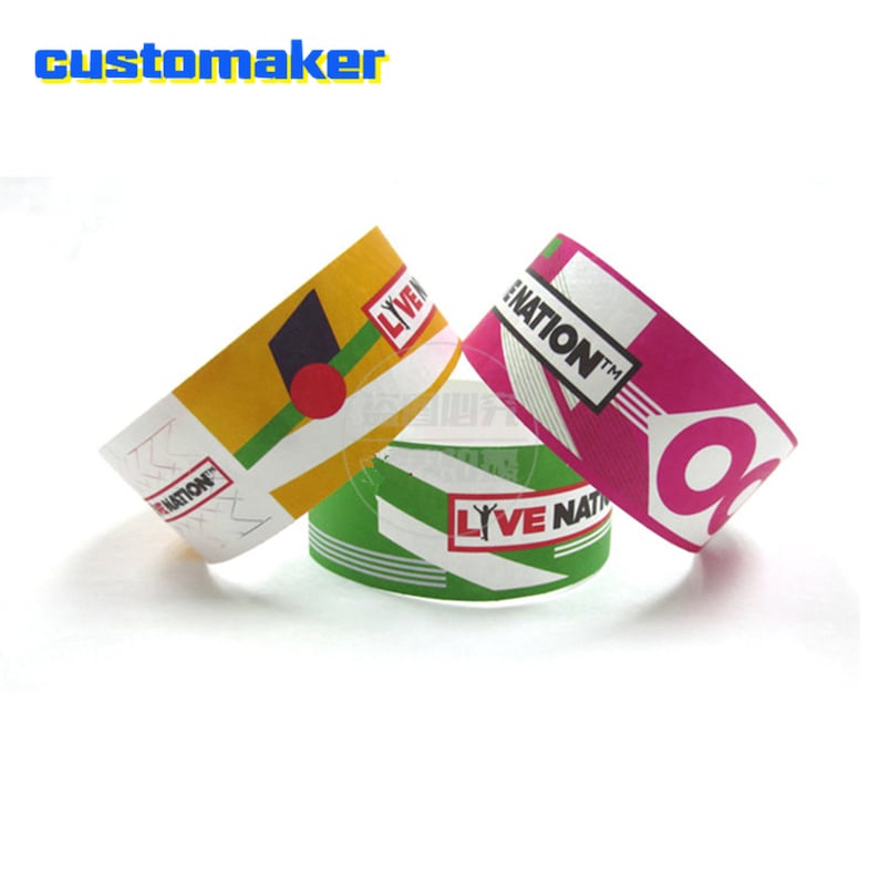 100pcs Tyvek Custom Wristbands, Customized Wristbands, Paper Bracelets ...