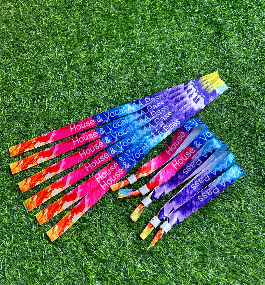 Custom Party Access Entry Wristbands Personalized Logo Bracelet Print ...