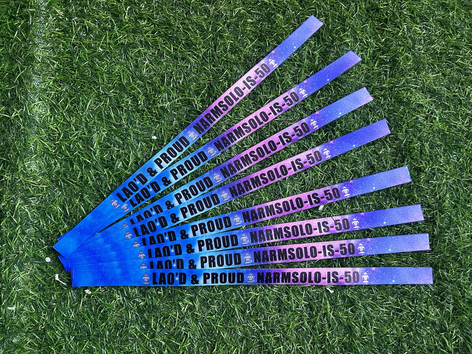 100pcs Handmade Custom Ribbon Satin Wristband Feature Holiday Ribbon ...