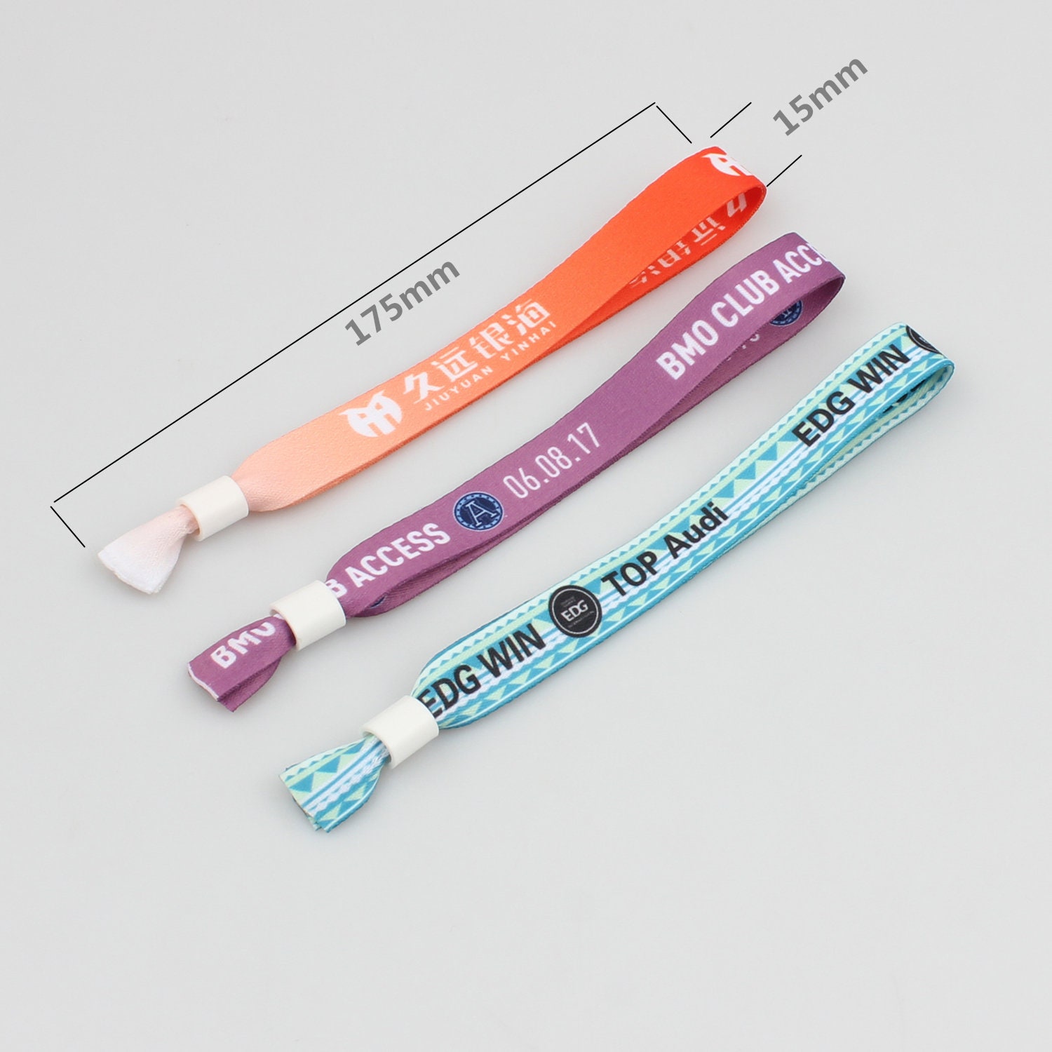 100pcs Custom Cloth Silk VIP Access Wristbands Festival Celebration ...