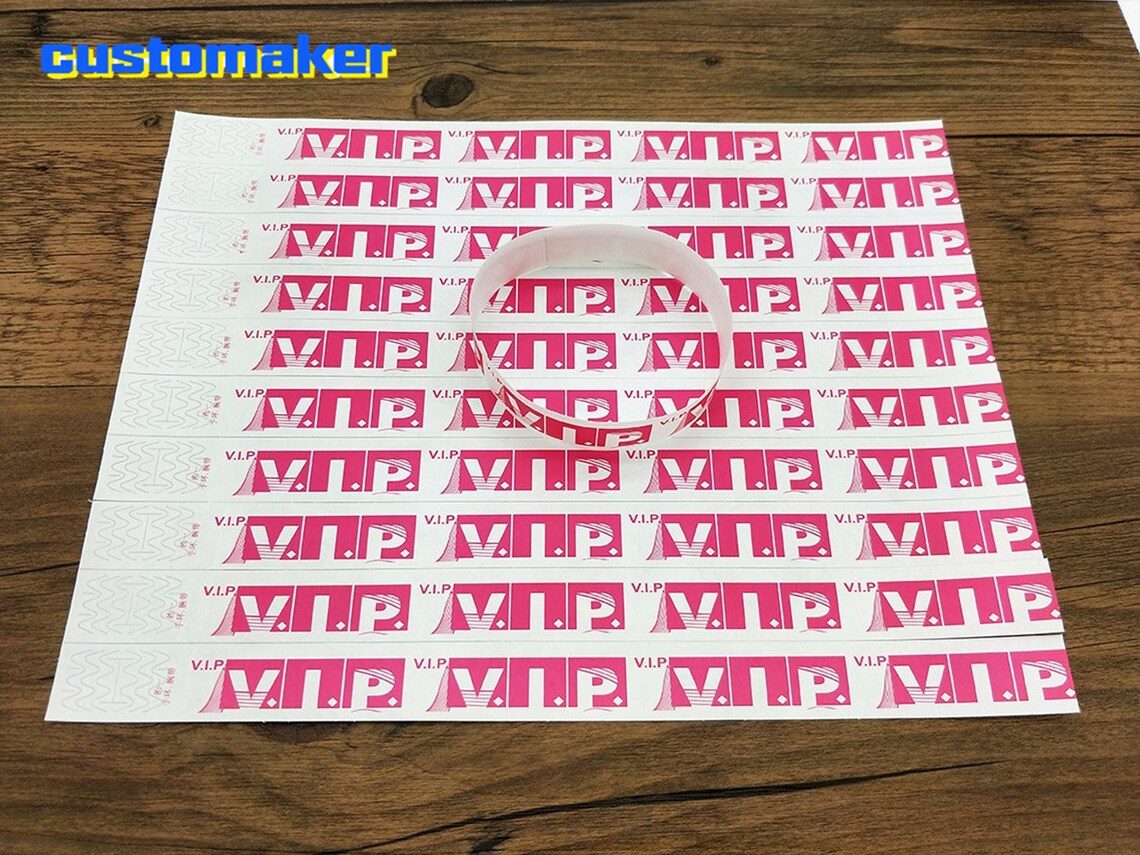 100pcs Pre-printed VIP Wristbands Admission Event Wristbands - Etsy