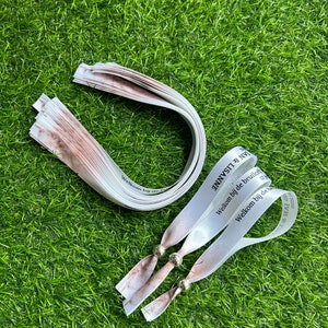 100pcs Handmade Custom Ribbon Satin Wristband Feature Holiday Ribbon ...