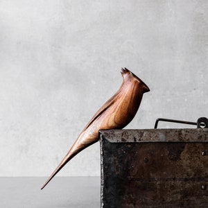 Cardinal Perchin Wooden Bird - Etsy Canada