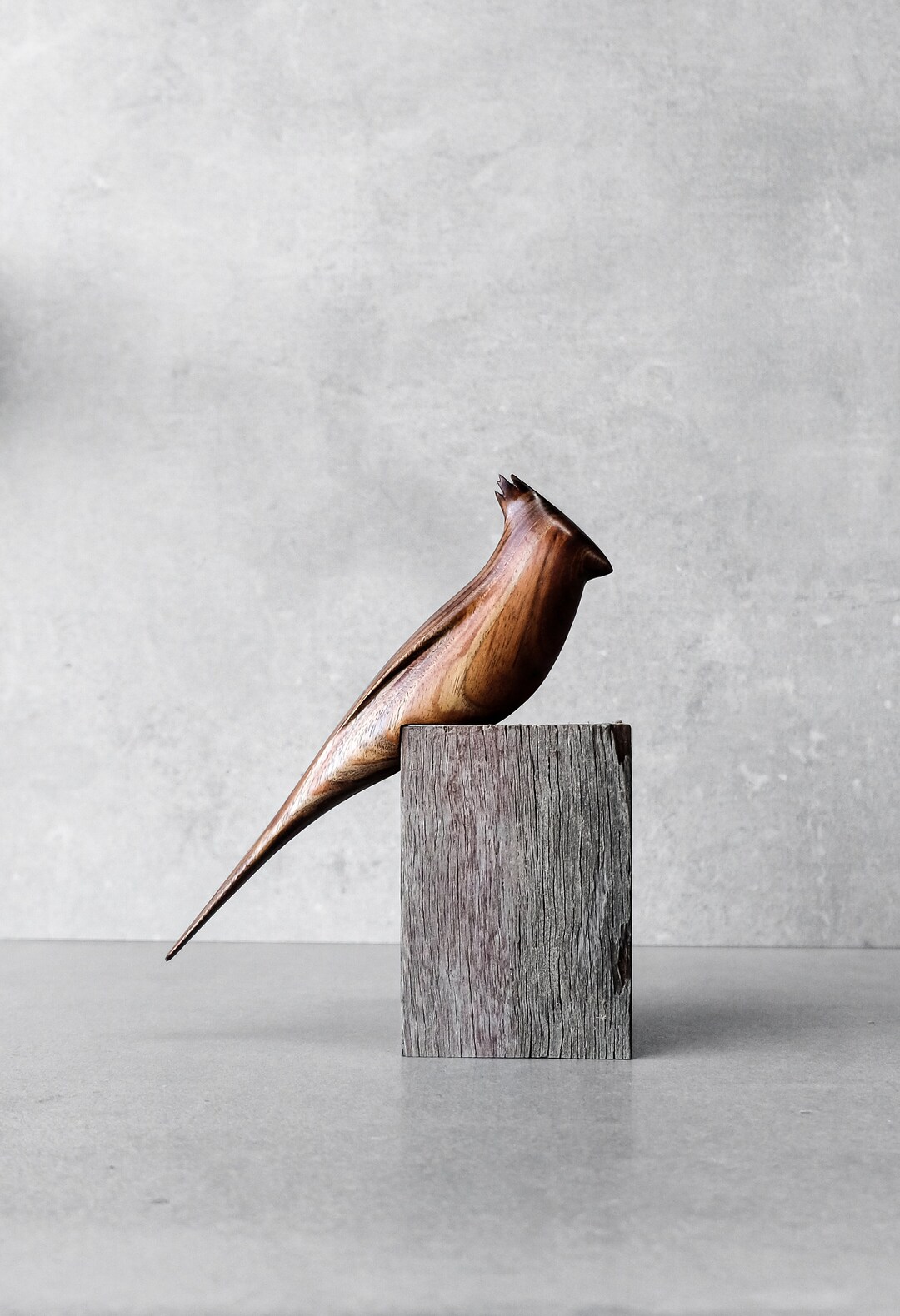 Cardinal Perchin Wooden Bird - Etsy