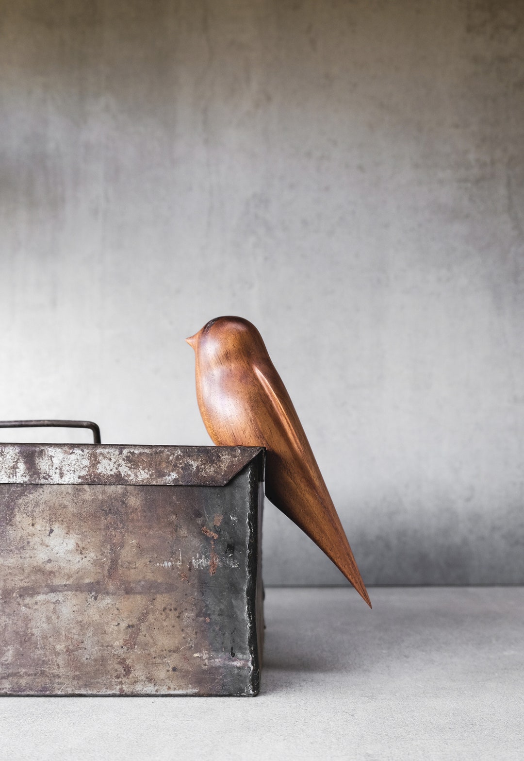 Perching Robin - Carved Wooden Bird - Etsy