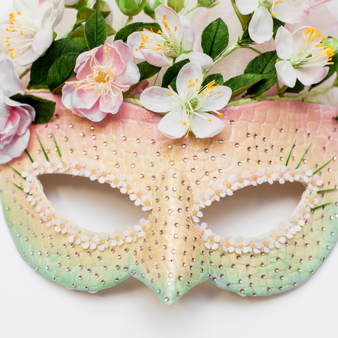 Masquerade Mask Woman Spring With Birds Having Leather-like - Etsy