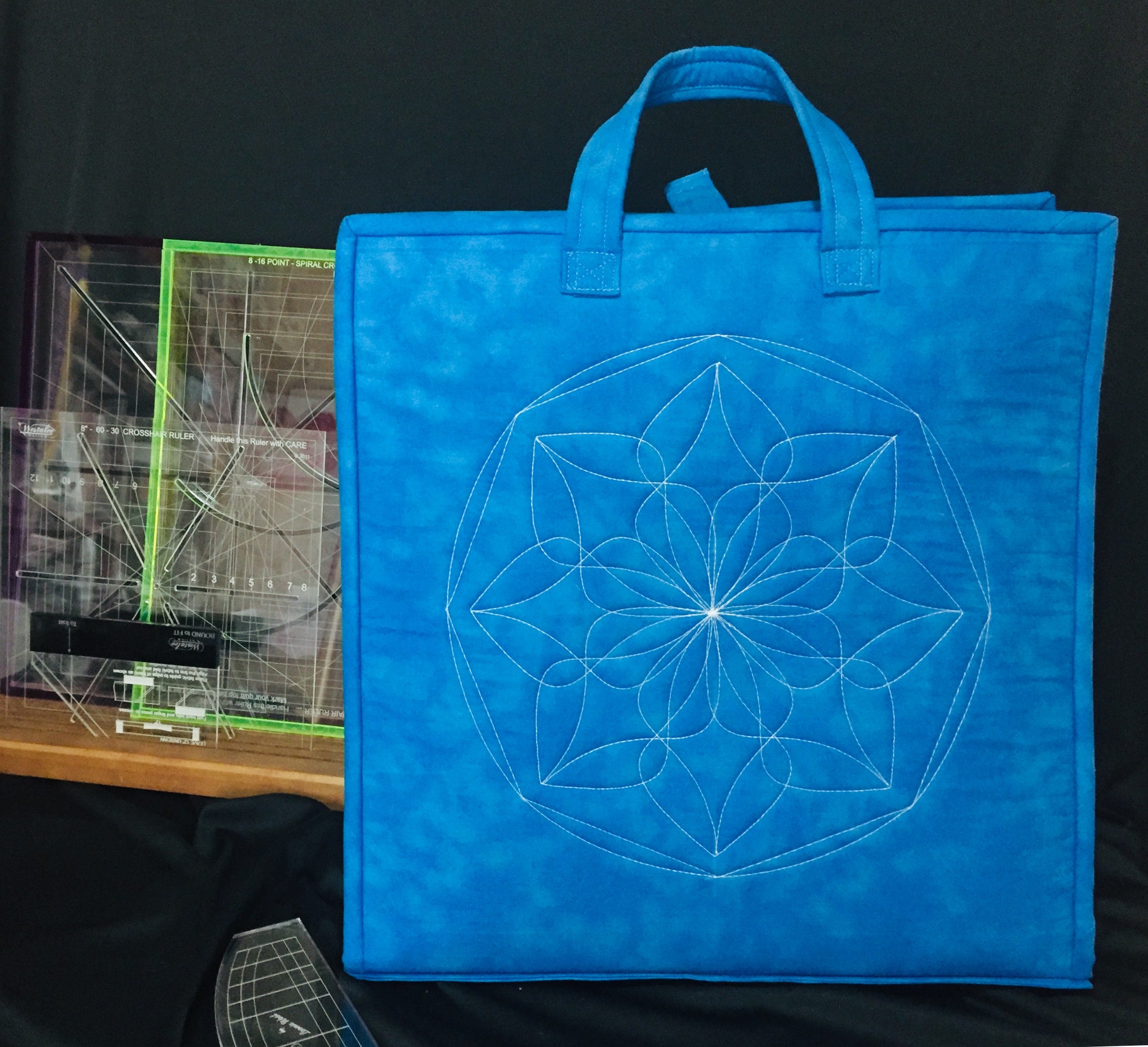 In A Spin Ruler Bag Pattern Using Westalee Ruler Foot and Rulers. - Etsy