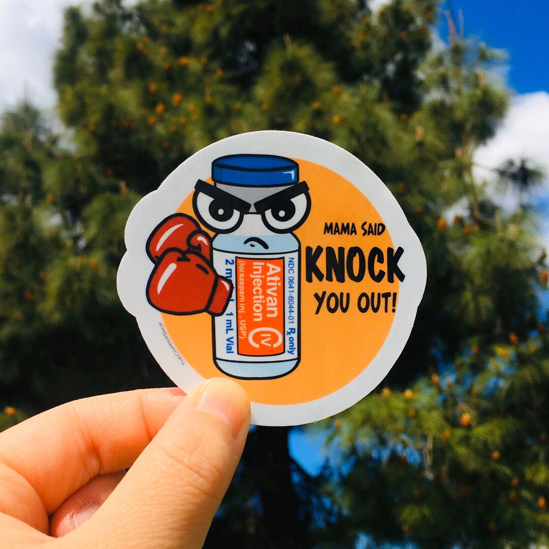 Ativan Vinyl Sticker Funny, Nursing Vinyl Sticker, Nursing Gift, Doctor ...