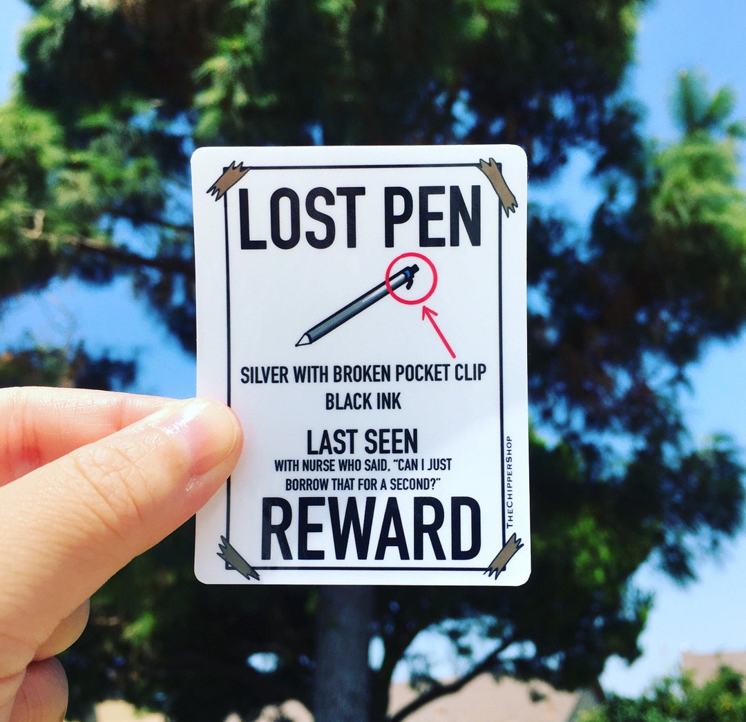 Lost Pen Sticker Nursing Vinyl Sticker Nursing Gift CNA - Etsy