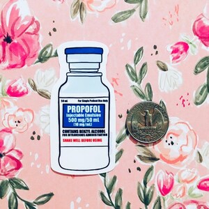 Propofol Bottle Vinyl Sticker, Nursing Vinyl Sticker, Nursing Gift ...