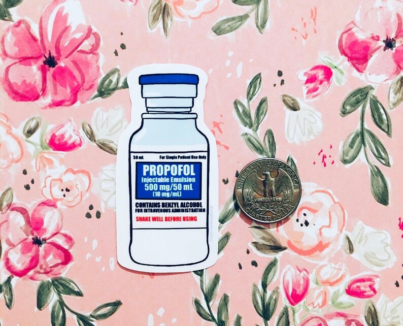 Propofol Bottle Vinyl Sticker Nursing Vinyl Sticker Nursing | Etsy