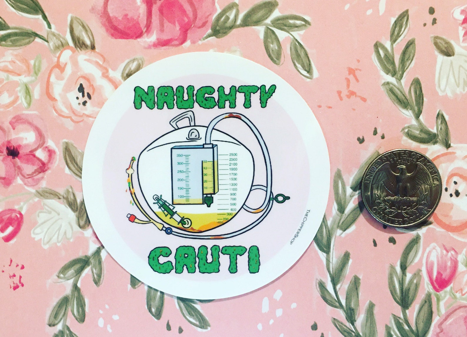 Naughty CAUTI Foley Catheter Nursing Vinyl Sticker Funny | Etsy