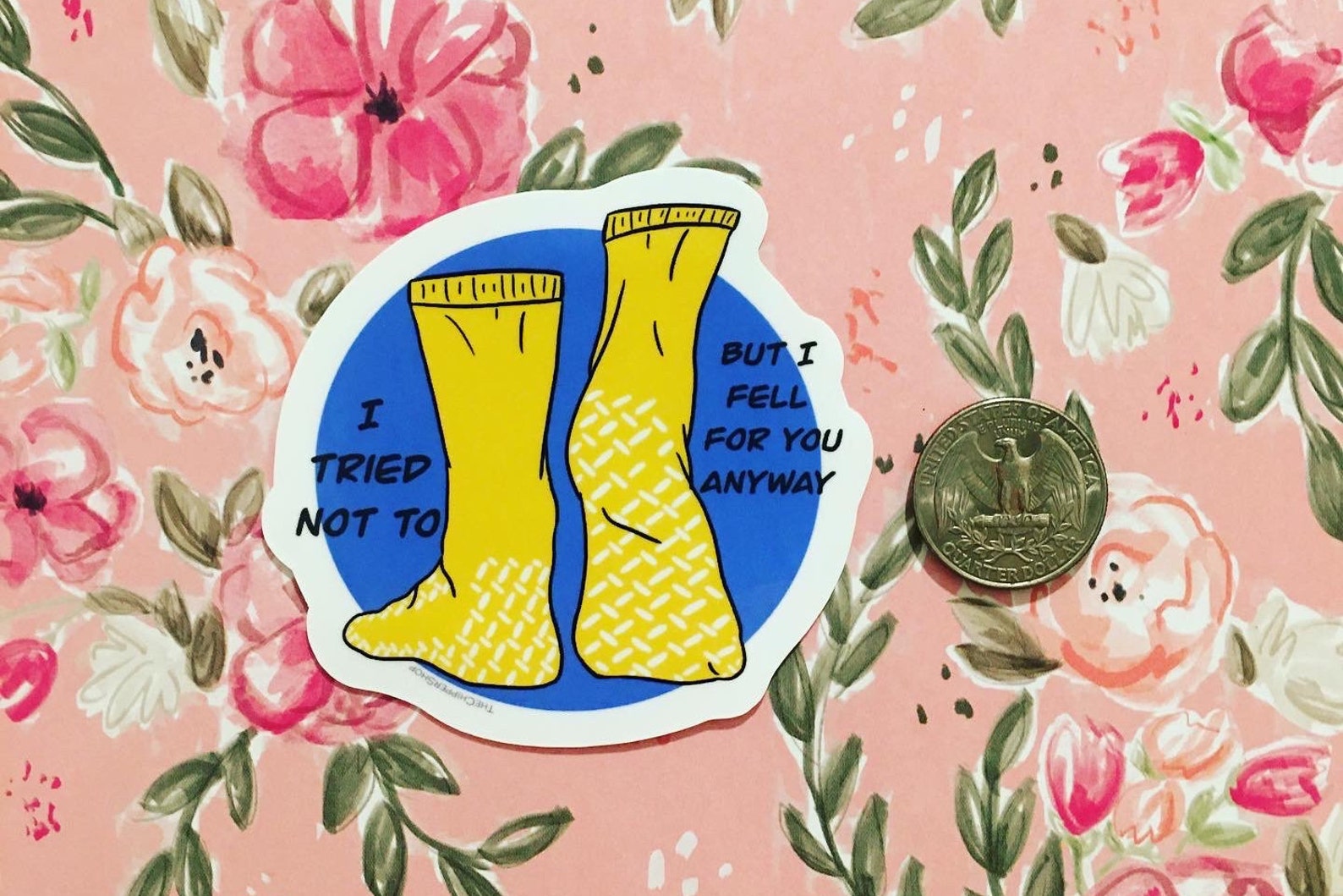 Fall Risk Socks Sticker Funny Nursing Vinyl Sticker Nursing - Etsy