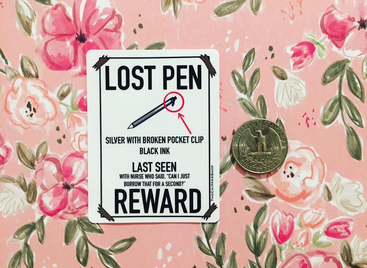 Lost Pen Sticker Nursing Vinyl Sticker Nursing Gift CNA - Etsy
