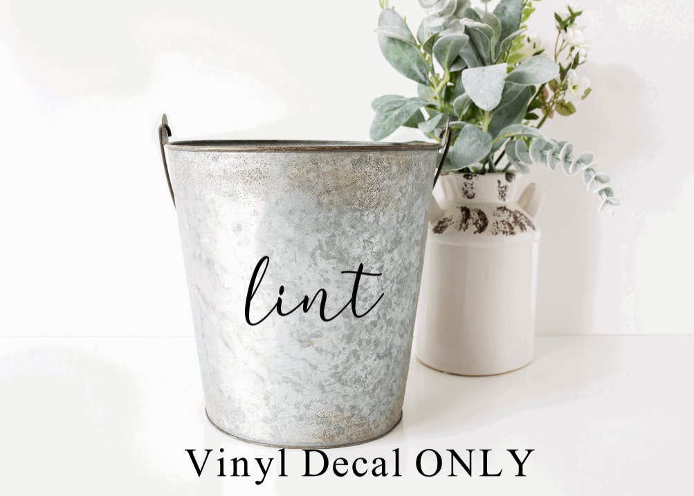 Lint Vinyl Decal for Lint Bin Vinyl Decal ONLY Laundry | Etsy