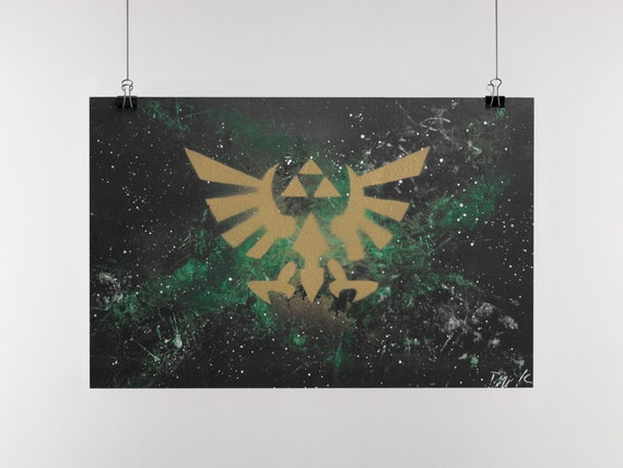 Legend of Zelda Logo Royal Crest Edition Spray Paint Art - Etsy