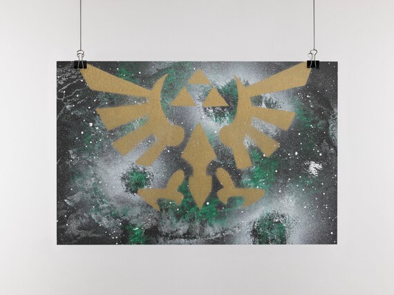 Legend of Zelda Logo Royal Crest Edition Spray Paint Art - Etsy