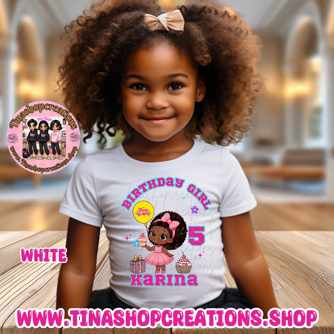 Sweet Birthday Girl Personalized T-shirt Fun & Festive Design, First ...