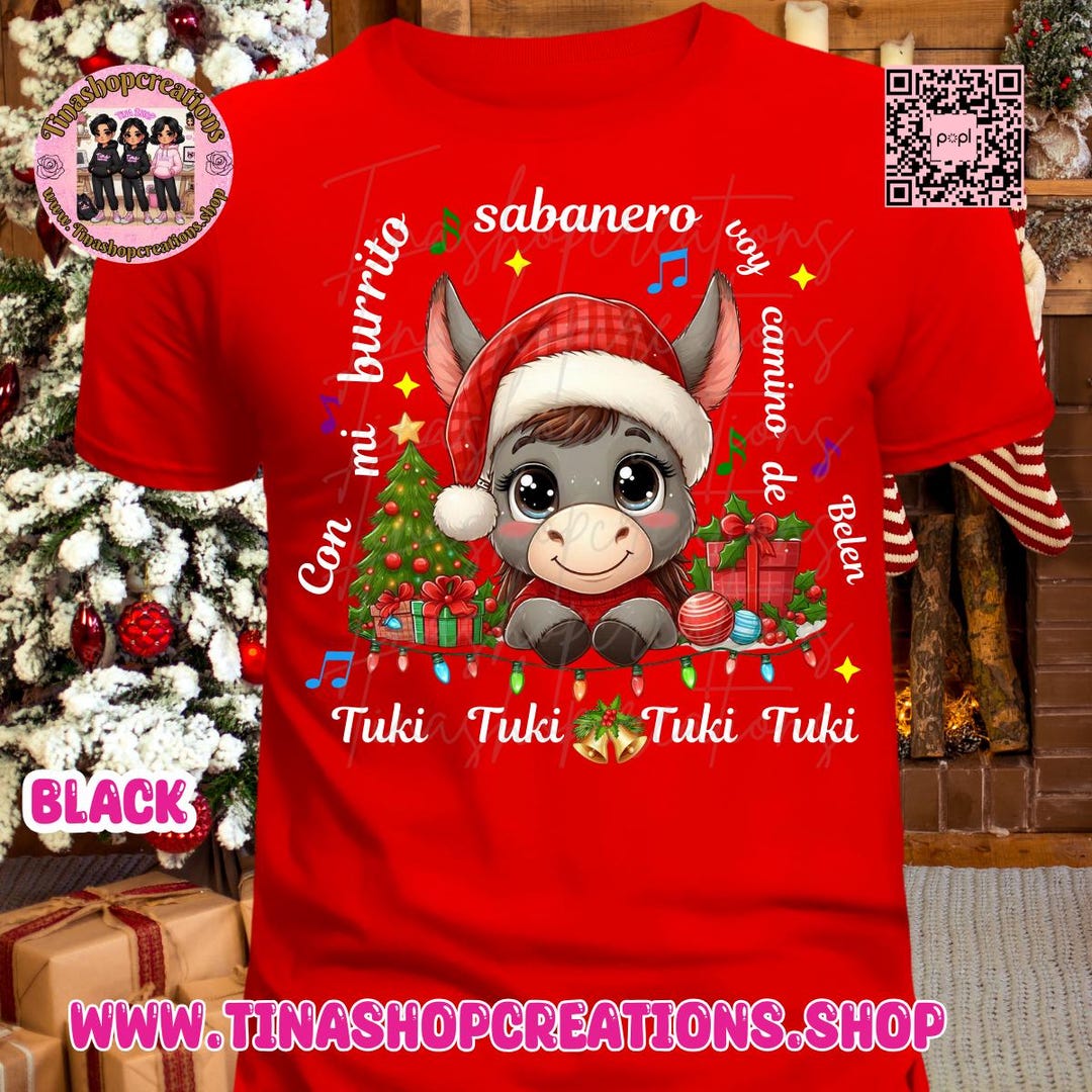 Mi Burrito Sabanero- Cute Christmas Donkey, Family Matching Christmas ...
