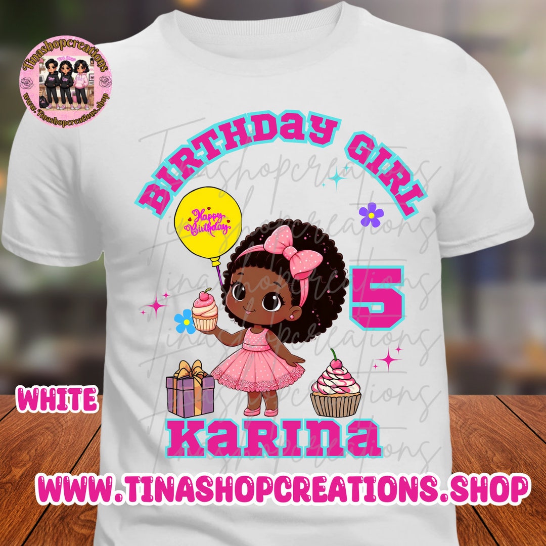 Sweet Birthday Girl Personalized T-shirt Fun & Festive Design, First ...