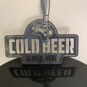Cold Beer Sign - Etsy