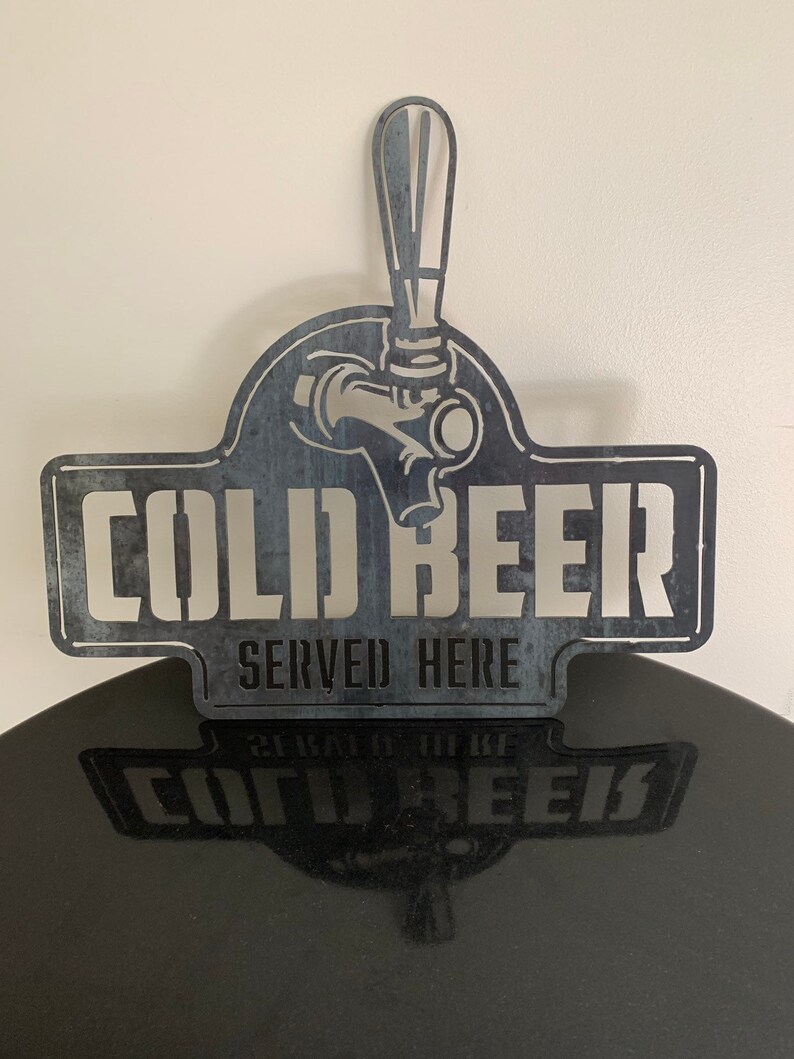 Cold Beer Sign - Etsy