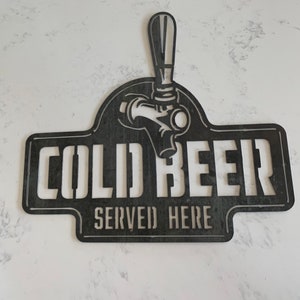 Cold Beer Sign - Etsy