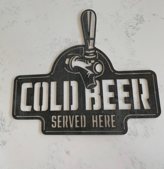 Cold Beer Sign | Etsy