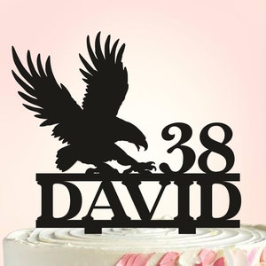Eagle Birthday Cake Topper, Eagle Cupcake Toppers, Hawk Cake Topper ...