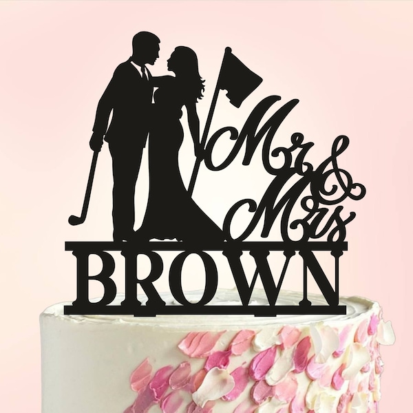 Golf Wedding Cake Topper - Etsy