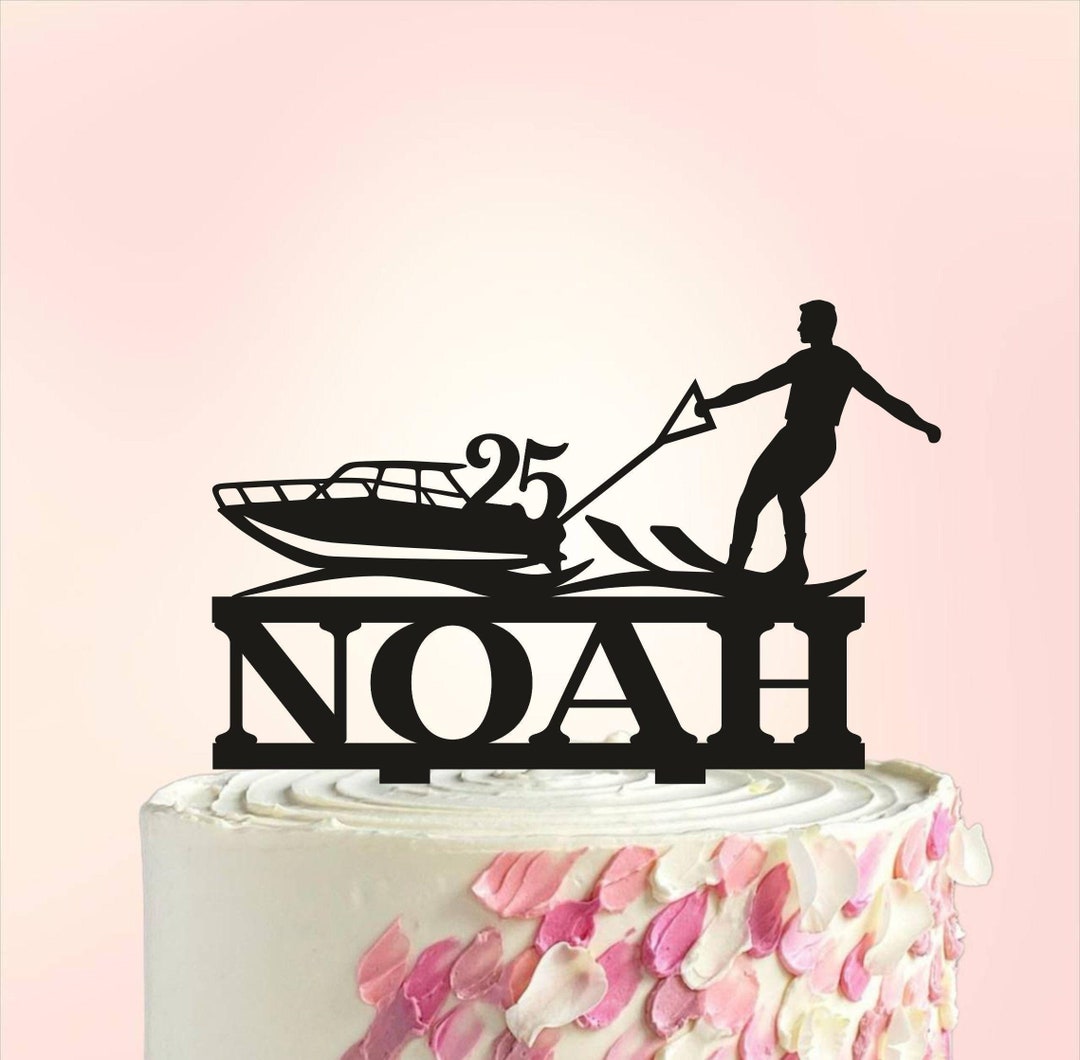 Water Skiing Birthday Cake Topper, Water Skis Birthday Cake Topper ...