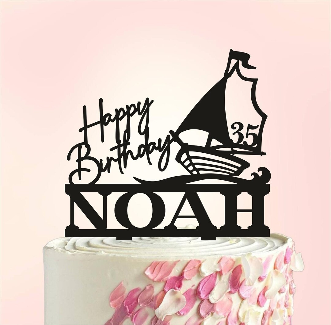 Sail Boat Cake Topper for a Nautical Birthday, Nautical Party, Sailboat ...