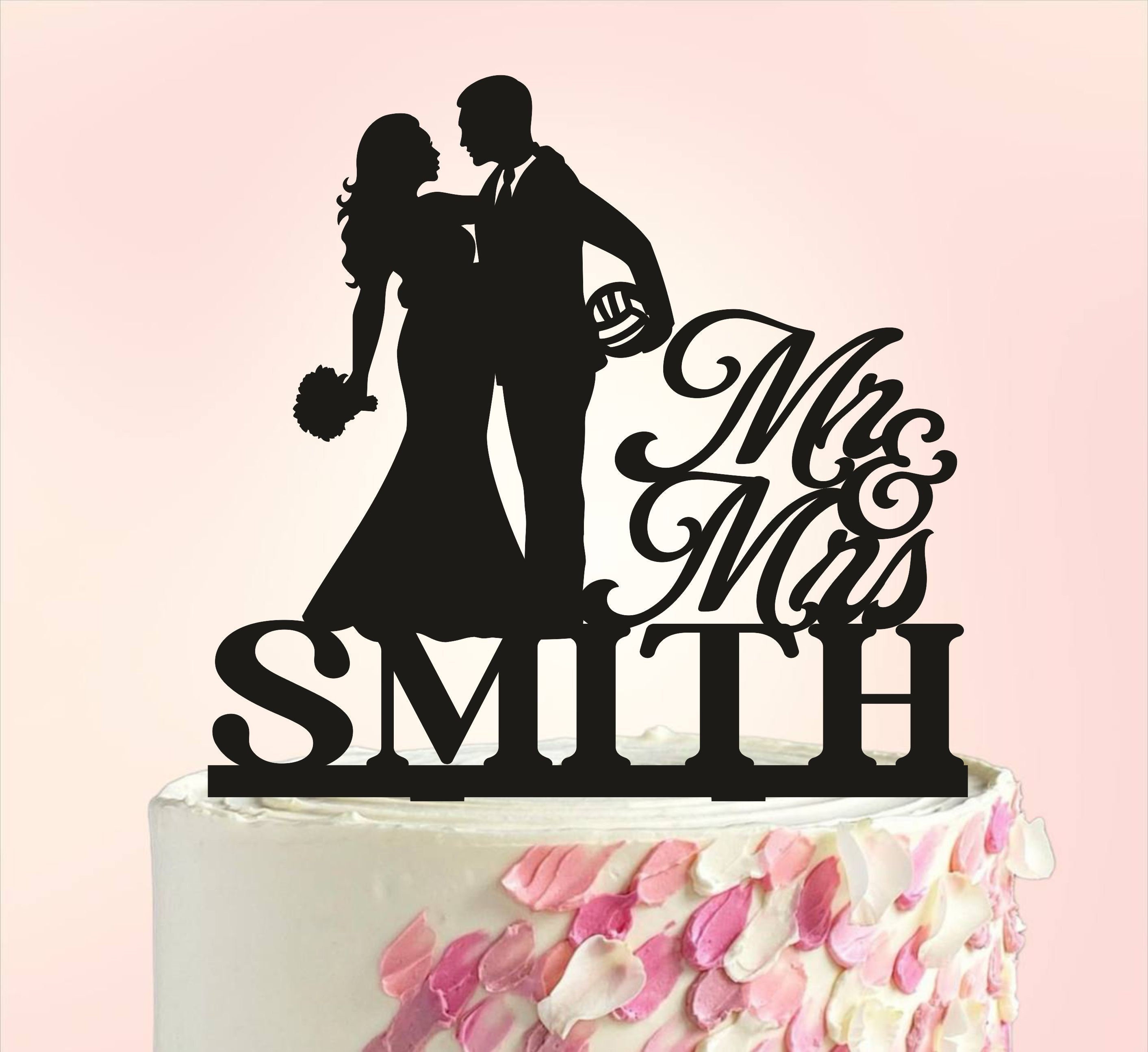 Volleyball Wedding Cake Topper, Volleyball Player Cake Topper, Bride ...