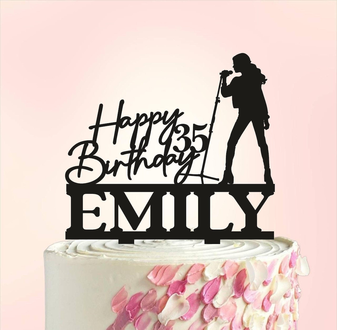 Singer Birthday Cake Topper Decoration, Musician Cake Topper, Music ...