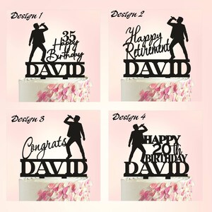 Singer Birthday Cake Topper, Musician Cake Decoration, Music Cake ...