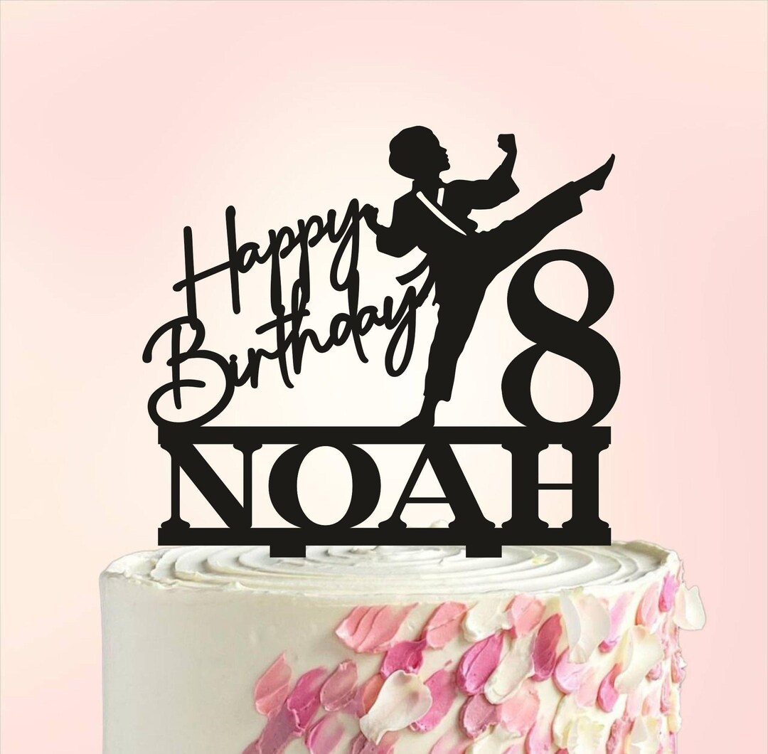 Male Karate Birthday Cake Topper, Tae Kwon Do Cake Topper, Martial Arts ...