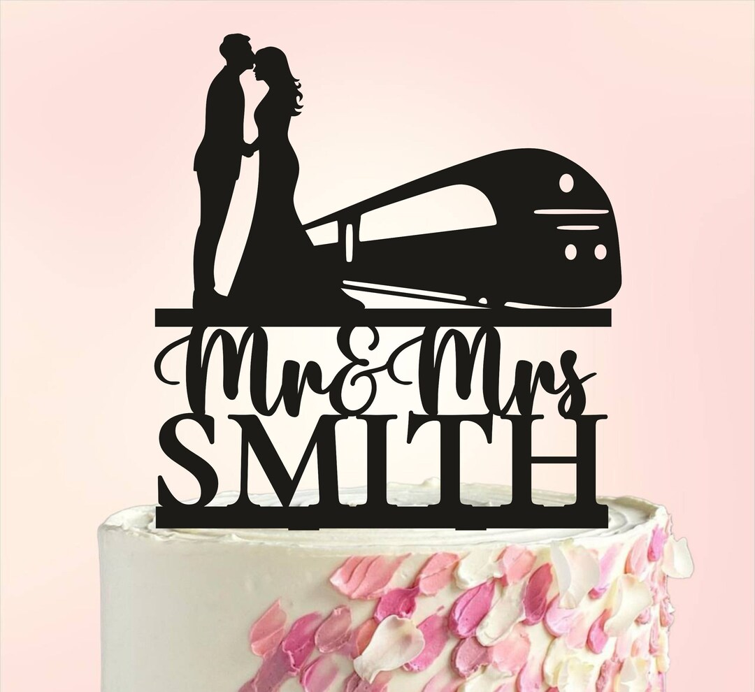 Train Wedding Cake Topper, Locomotive Wedding Cake Topper, Conductor ...