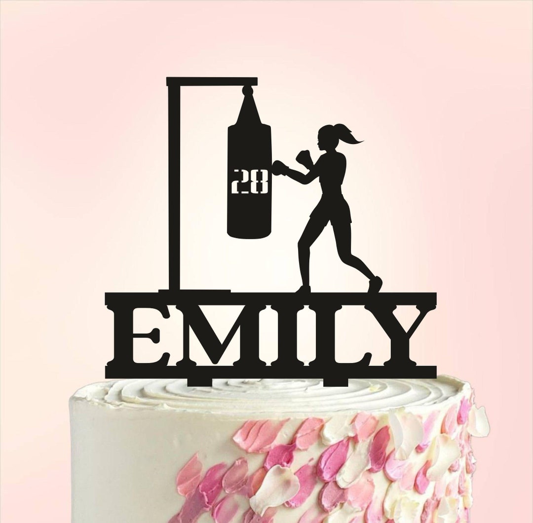 Female Boxing Cake Topper, Boxing Cake Topper, Boxer Cake Topper ...
