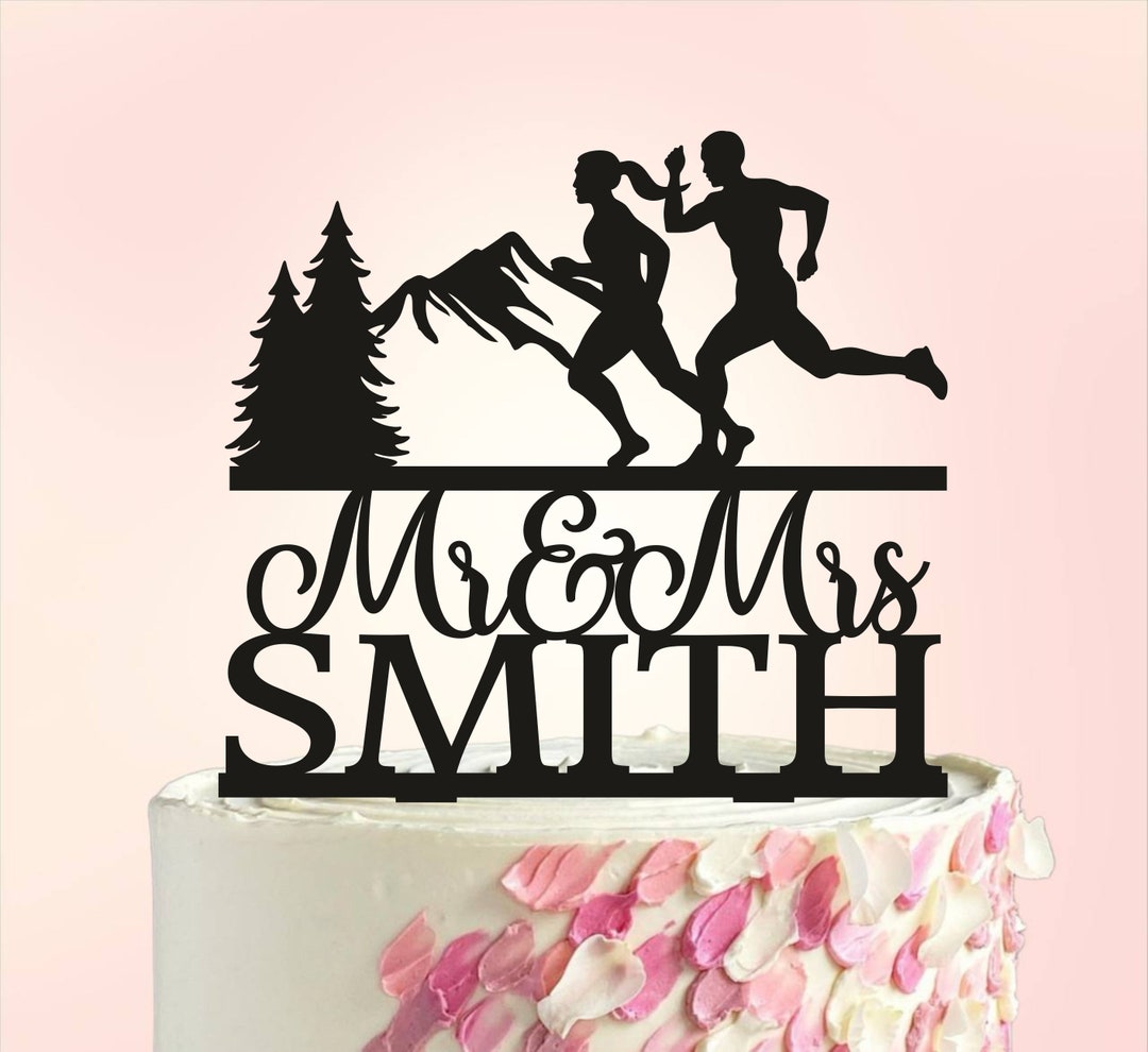 Runner Wedding Cake Topper, Running Cake Topper, Athlete Wedding Cake ...