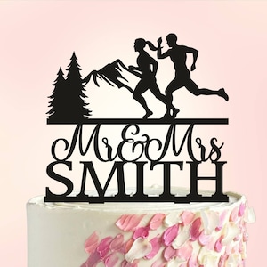 Runner Wedding Cake Topper, Running Cake Topper, Athlete Wedding Cake ...