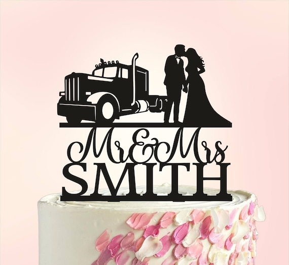 Truck Driver Wedding Cake Toppers