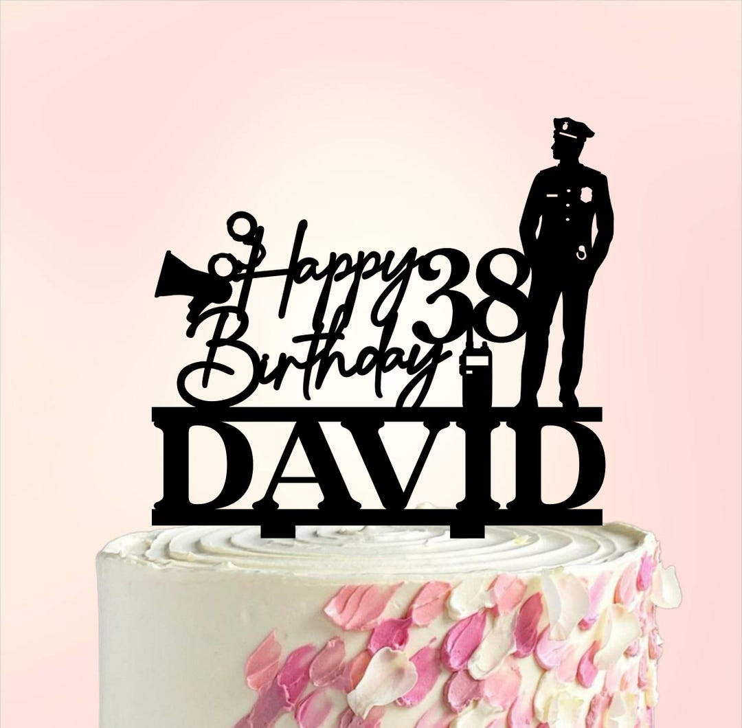 Police Officer Birthday Cake Topper, Policeman Theme Party, Sheriff ...