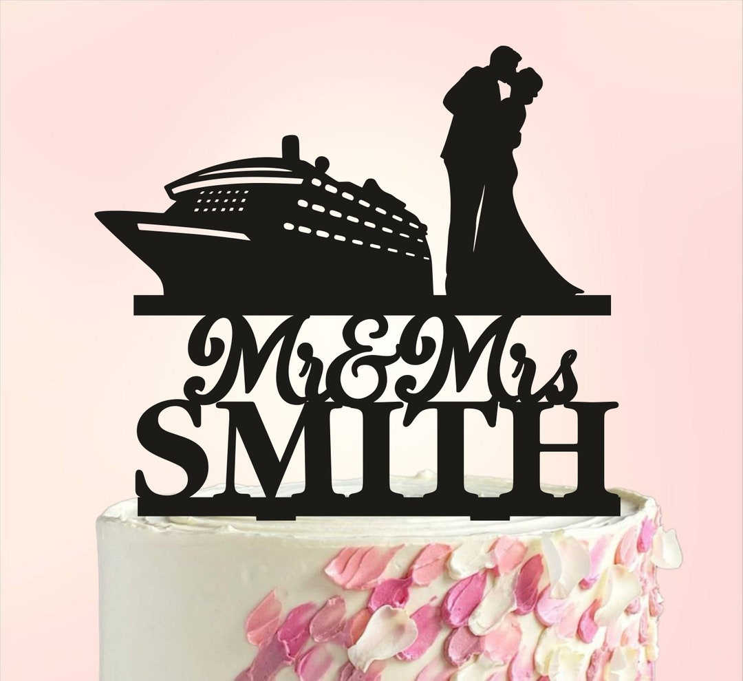 Cruise Ship Wedding Cake Topper, Destination Cake Topper With Nautical ...
