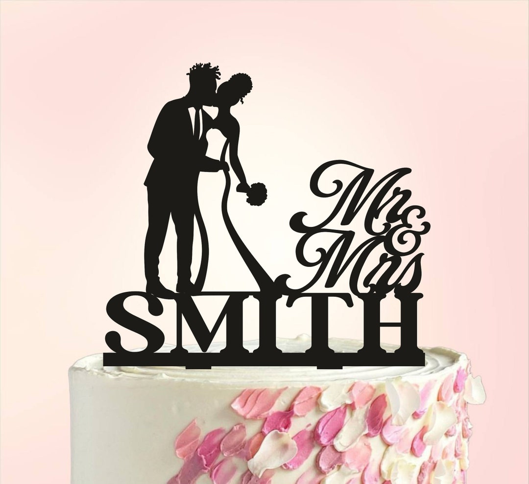 Afro Wedding Cake Topper, African American Cake Topper, Wedding Cake ...