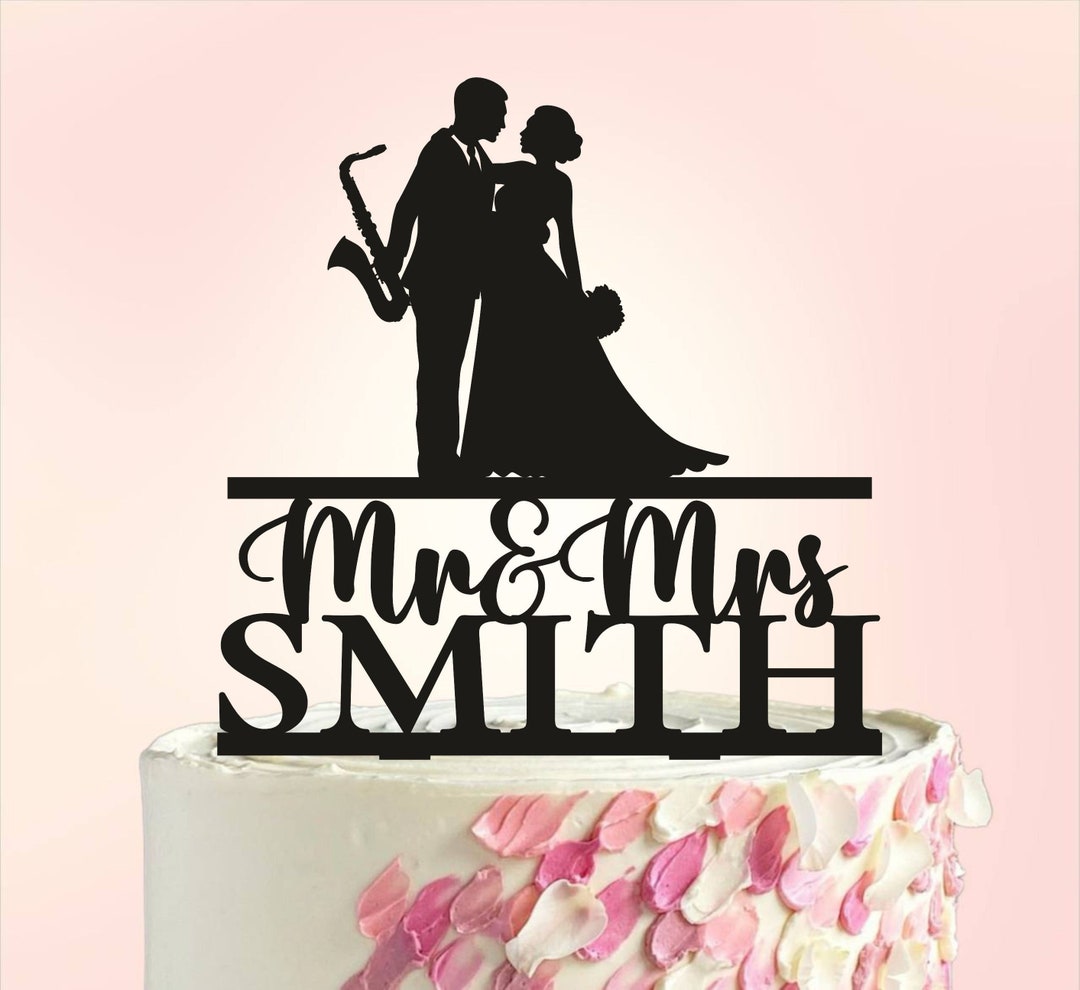 Saxophone Wedding Cake Topper, Saxophonist Cake Topper, Music Cake ...