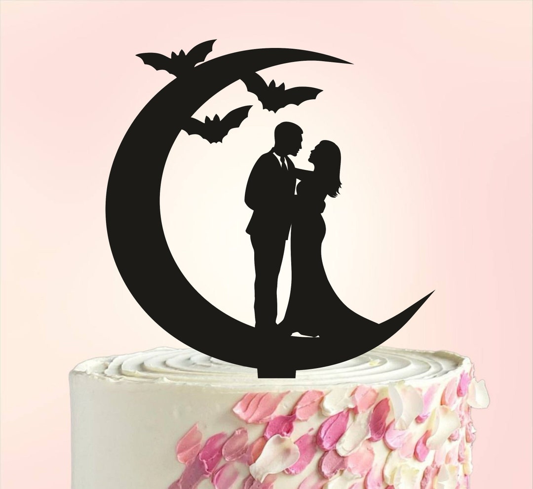 Moon Cake Topper Wedding,i Put a Spell on You Cake Topper,moon Bride ...