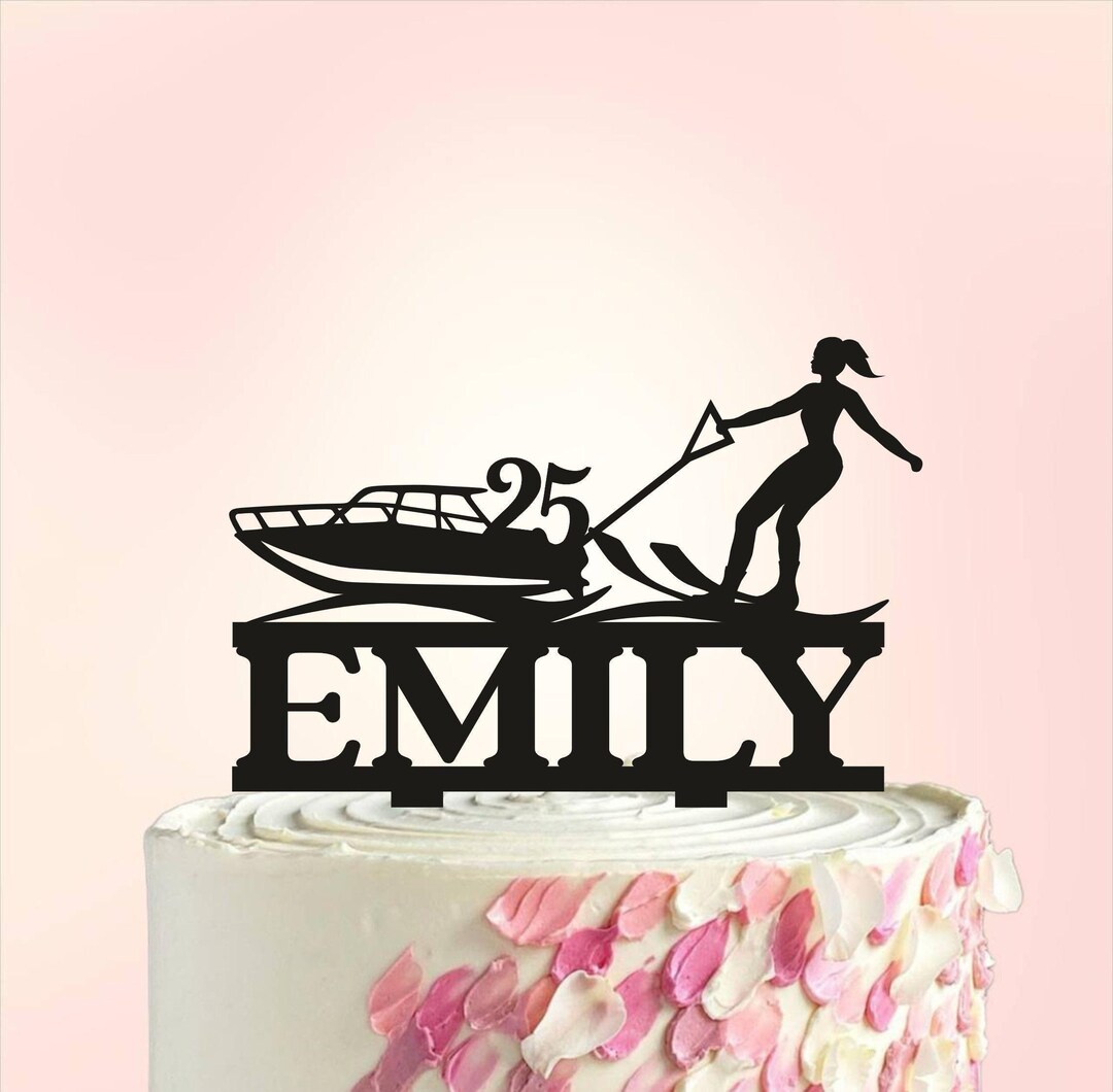 Water Skiing Birthday Cake Topper, Water Skis Birthday Cake Topper ...