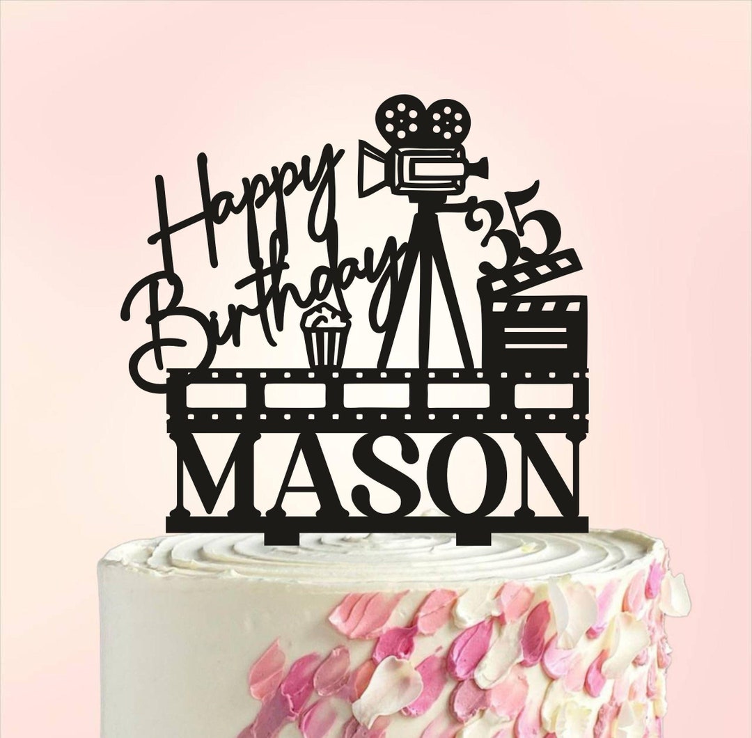 Movie Birthday Cake Topper, Custom Cake Topper, Movies Printable ...