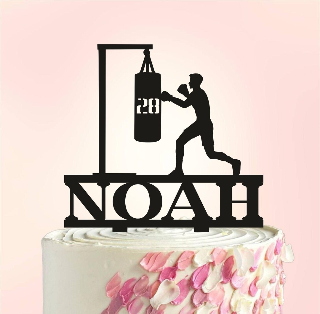 Male Boxing Cake Topper, Boxing Cake Topper, Boxer Cake Topper, Male ...